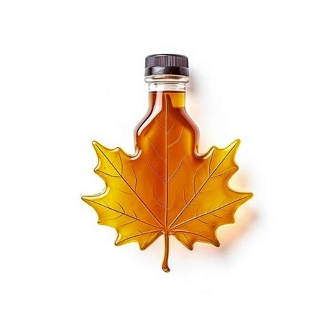 Premium AI Image | Maple syrup isolated on white background top view