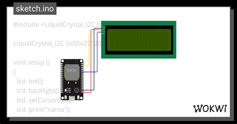 Project Lcd 20×4 12 C Wokwi Esp32 Stm32 Arduino Simulator