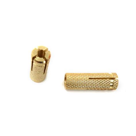 Drop In Anchor Yellow Copper Annular Knurl Brass Fixing Anchor For Construction China Drop In