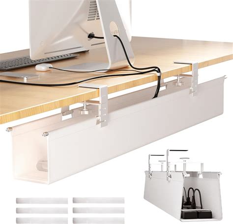 [upgraded] Large Under Desk Cable Management Tray Cinati