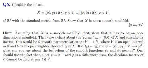 Solved Q5 Consider The Subset X { 0 Y 0≤y