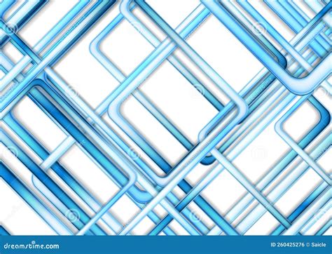 Geometric Tech Background With Blue Glossy Squares Stock Vector Illustration Of Abstract