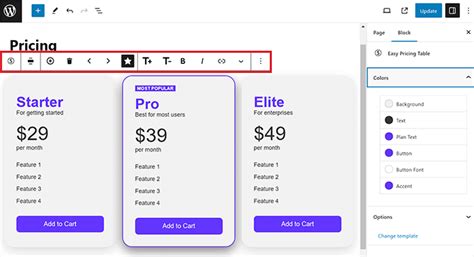 How To Add Beautiful Pricing Tables In WordPress No Code