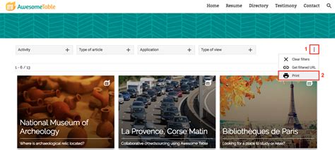 Print And Export Your App As Pdf Documentation Awesome Table Support