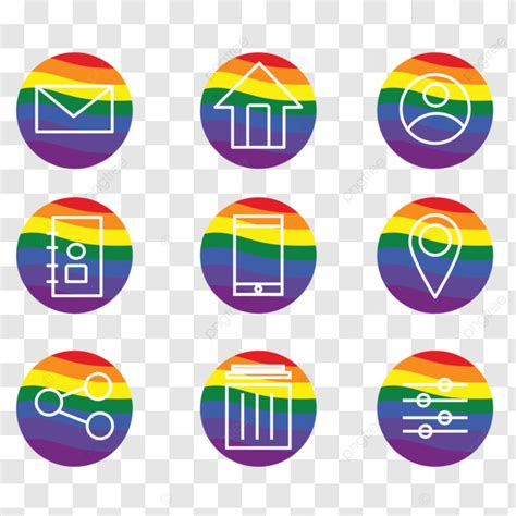 Simple Icon Pack Pride Vector Simple Icon Pride Pride Cover Icon Png
