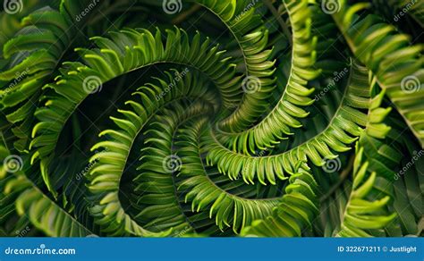 A Packaging Design For A Natural Skincare Line Featuring A Fern Leaf Pattern Arranged In A