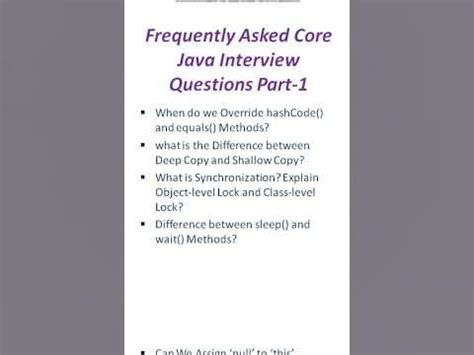 Top Core Java Interview Questions || Core Java Interview Questions and Answers [MOST ASKED ...