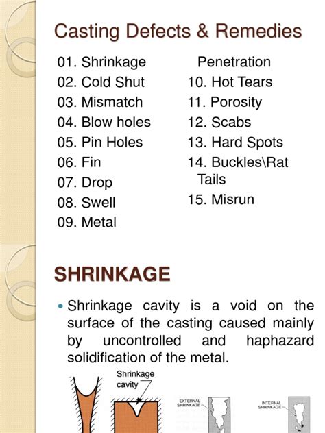 Casting Defects And Remedies Pdf Casting Metalworking Chemical Product Engineering