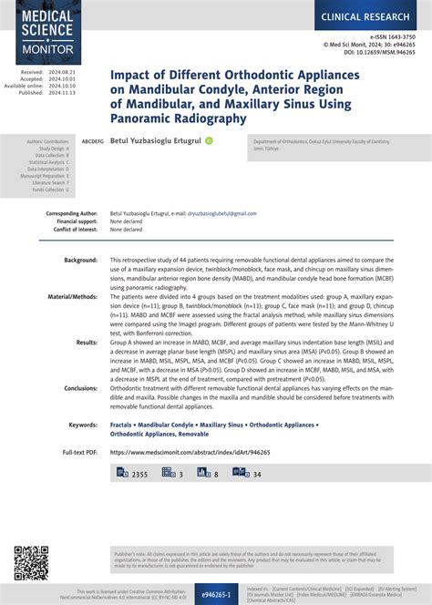 Pdf Impact Of Different Orthodontic Appliances On Mandibular Condyle