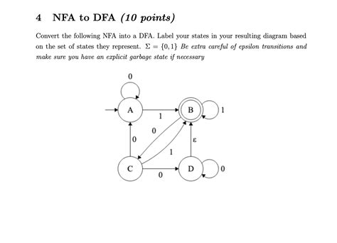 Solved NFA To DFA Points Convert The Following NFA Chegg Com