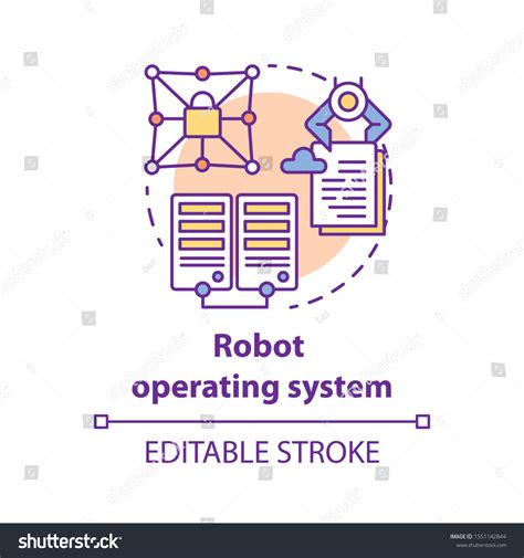 Robot Operating System Concept Icon Robotics Stock Vector Royalty Free 1551142844 Shutterstock