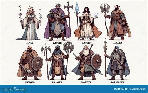 Stunning Rpg Character Illustrations Unique Classes And Roles Visualized