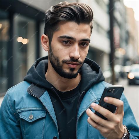 hand holding smartphone social media concept premium ai generated image