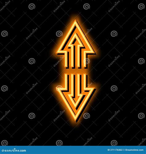 Arrow Scroll Neon Glow Icon Illustration Stock Vector Illustration Of