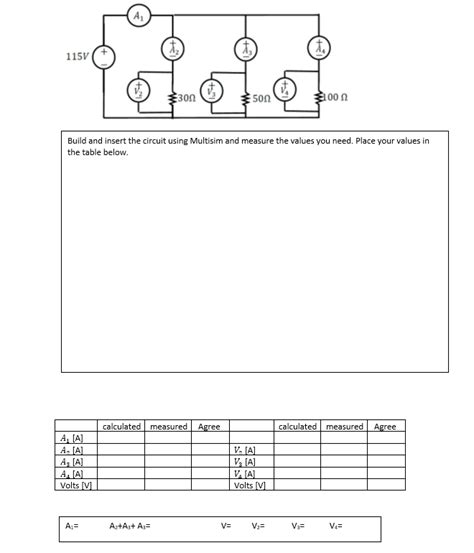 solved using multisim to connect the circuit shown in each