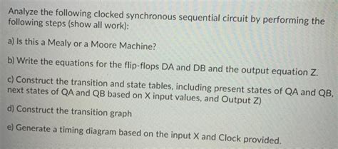 solved analyze the following clocked synchronous sequential