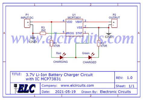 3 7v li ion battery charger circuit using mcp73831 ic pcb