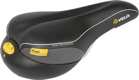 VELO Tour Air-Elastomer Bicycle Saddle, Black : Amazon.co.uk: Sports ...