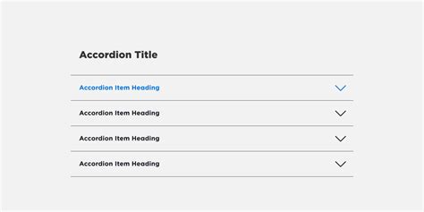 Accordions Design System