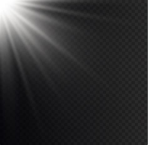 화이트 폭발 태양 광선 햇빛 현실적인 조명 효과 스파클 플래시 스타 실버 스포트라이트 벡터 프리미엄 벡터