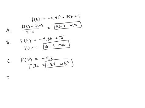 Solved Point At A Time T Seconds After It Is Thrown Up In The Air A