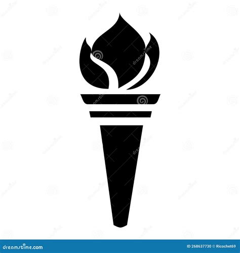 Torch Symbol Torch Icon Or Logo Vector Illustration Cartoondealer