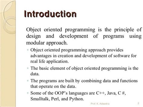 Basic Concept Of Oops