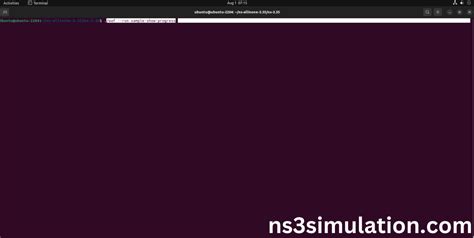 Executing The Example Core Module Program Ns3 Projects