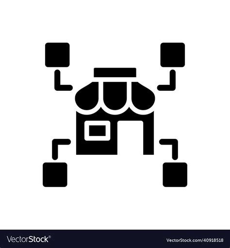 Retail Business Data Mining Black Glyph Icon Vector Image