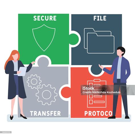 Sftp Secure File Transfer Protocol Acronym Stock Illustration