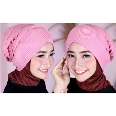 Jual Turban Silang Bahan Waffer Turban Bahan Waffer Shopee Indonesia
