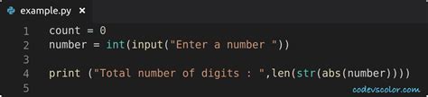 3 Ways In Python To Count The Number Of Digits Of A Number CodeVsColor