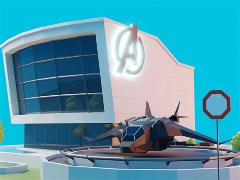 Cartoon Avengers Base Scene 3d Model Cgtrader