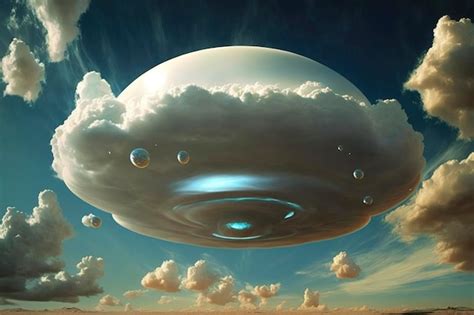 Premium Photo Spaceship Hidden In A Cloud Uap Ufo Unidentified Flying Object Alien