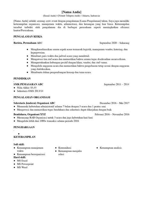 Download Template CV ATS Dengan Mudah Disini