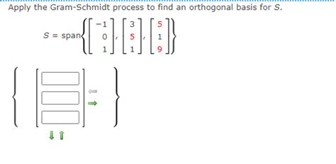 Solved Apply The Gram Schmidt Process To Find An Orth