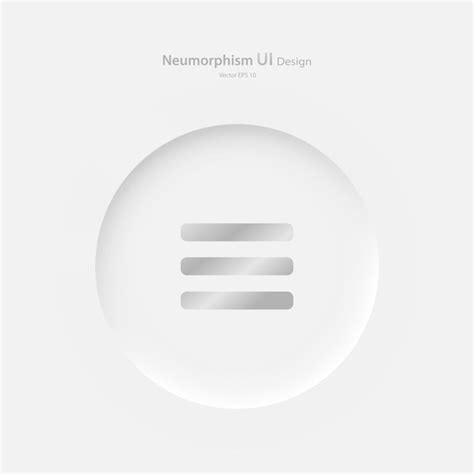 Premium Vector Round Menu Button On A White Background User Interface Elements In The Style Of