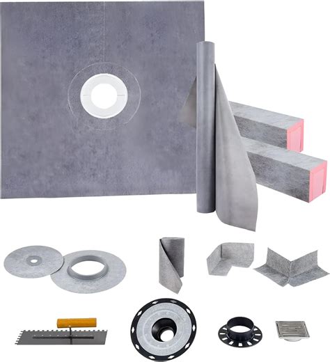 Vevor Shower Curb Kit 48 X 48 In Watertight Shower Curb Overlay With 4