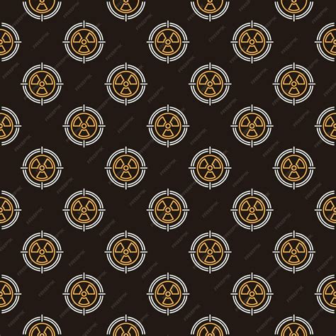Premium Vector Target With Radiation Symbol Vector Seamless Pattern