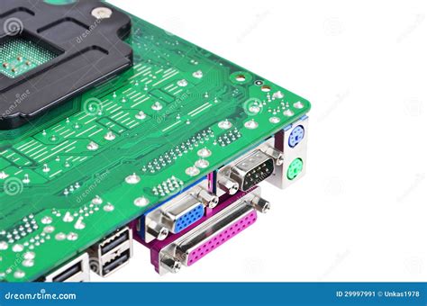 Connector Of Computer Motherboard Board Stock Image Image Of Board Binary
