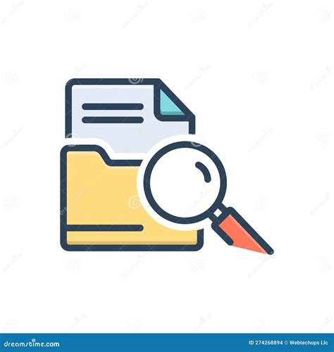 Color Illustration Icon For Index Index Card And Folder Stock Illustration Illustration Of