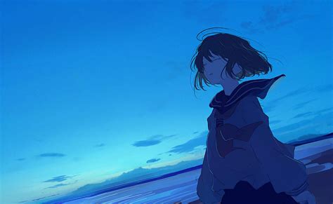 Wallpaper Anime Girls Short Hair Sky 2598x1600 小黑子树枝666 2159773