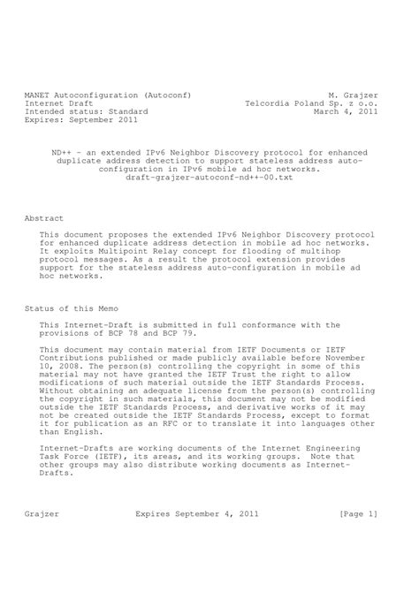Pdf Nd An Extended Ipv6 Neighbor Discovery Protocol For Enhanced
