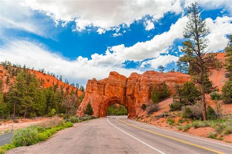 Premium Photo Natural Stone Arch Bridge In The Red Canyon National