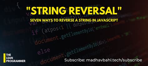 Sept Façons Dinverser Une Chaîne En Javascript