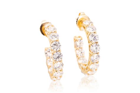 18k Rose Gold Diamond Hoop Earrings Elleard Heffern Fine Jewelers