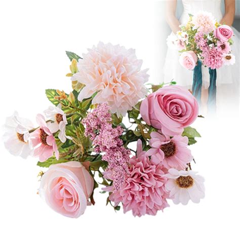 Silk Flower Arrangements Verdsylv Artificial Roses And Chrysanthemum