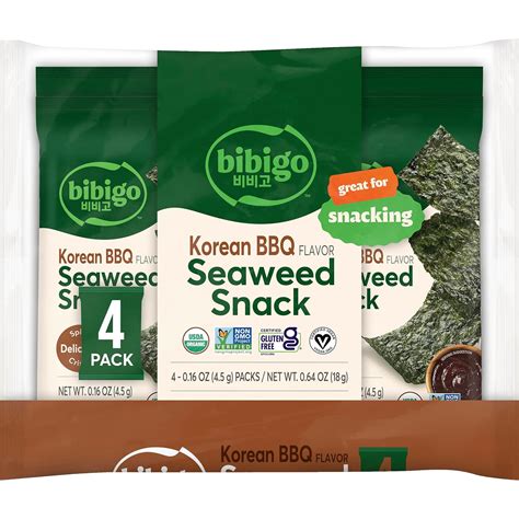 Bibigo Organic Korean Bbq Flavored Seaweed Snacks 4