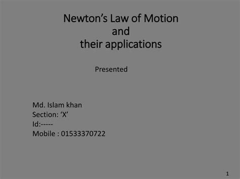 Physics Newtons Laws Of Motion Ppt