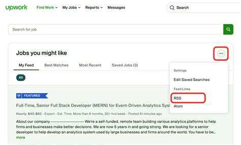 How To Use Upwork RSS Feeds